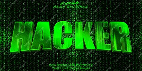 Premium Vector Hacker Vector Text Effect Editable Alphabet Data Green Virus Techno Hacking