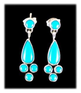 Sleeping Beauty Turquoise Earrings