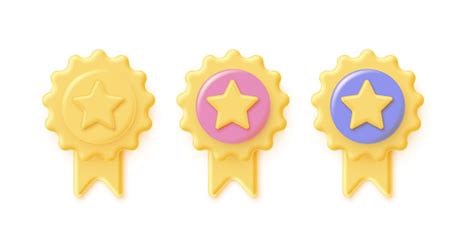 리본과 별이 흰색 배경에 고립 된 노란색 분홍색과 파란색 3d 스탬프 럭셔리 골든 씰 벡터 디자인 요소입니다 권위에 대한 스톡 벡터 아트 및 기타 이미지 Istock
