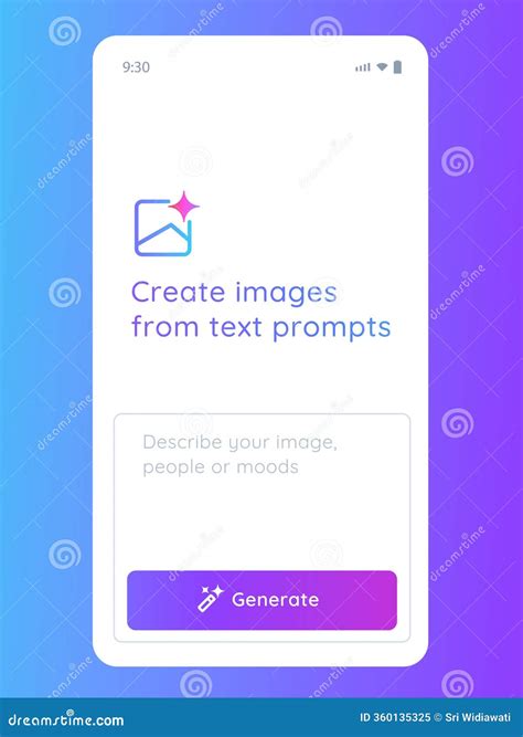 Generative Ai Create Image With Artificial Intelligence User Interface