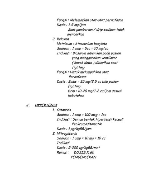 Rumus Pemberian Obat Melalui Syringe Pump Doc