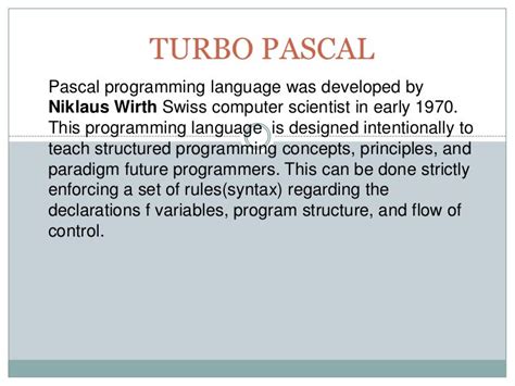 Turbo Pascal Syntax Mahabel