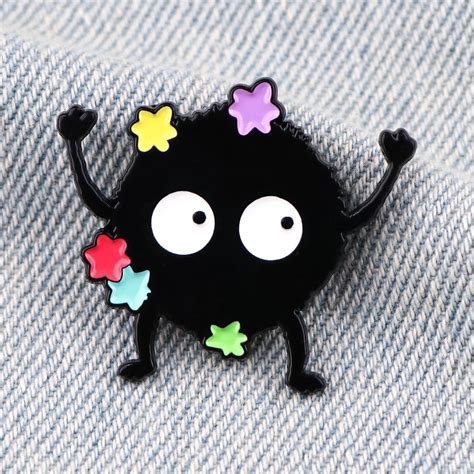 Spirited Away Susuwatari Happy Star Enamel Pin Distinct Pins