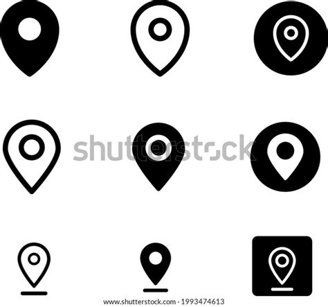 Outline Location Icon Gps Pointer Map Stock Vector Royalty Free Shutterstock