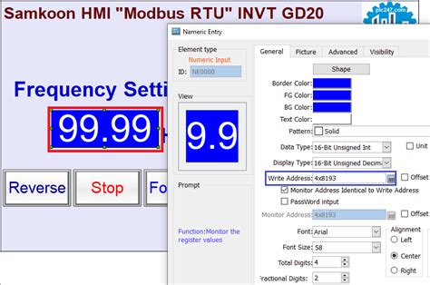 Samkoon Hmi Modbus Rtu Invt Gd20 Tutorial
