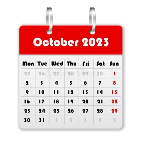 Outubro De 2023 Ciclos Lunares Ilustração Stock Ilustração De