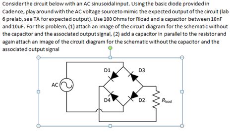 Solved Consider The Circuit Below With An Ac Sinusoidal