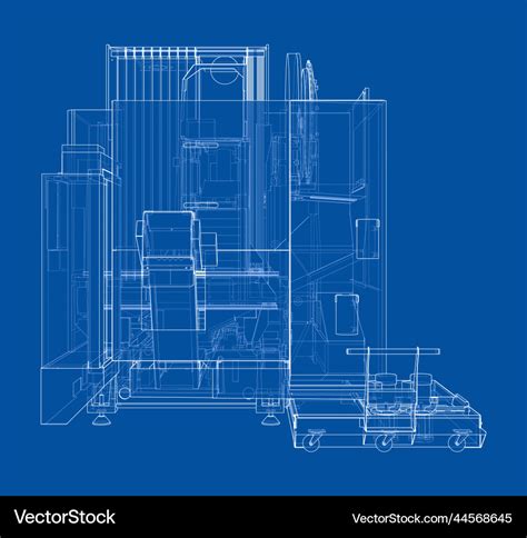 Metalworking Cnc Milling Machine Royalty Free Vector Image