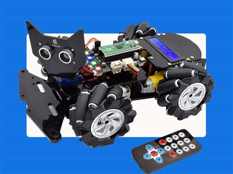 Adeept 4wd Omni Directional Mecanum Wheels Robotic Car Kit Compatible With Raspberry