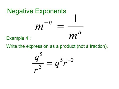 Fractional And Negative Exponents Ppt