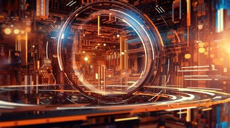 Premium Ai Image The Background Depicts Abstract Technology Generative Ai