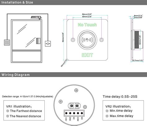 Uhppote No Touch Infrared Sensor Exit Button Door Release Buttons