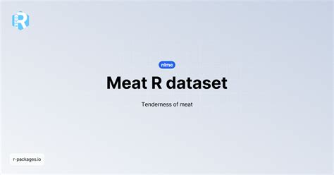 Meat Dataset R Packages