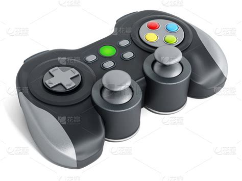 游戏手柄 Ps游戏机 掌上电子游戏 操纵杆 正面视角 水平画幅 进行中 计算机制图 计算机图形学 白色