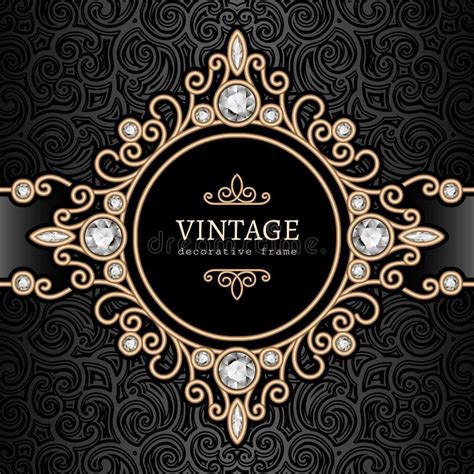 Gold Jewelry Vignette Stock Vector Illustration Of Circle 42438106