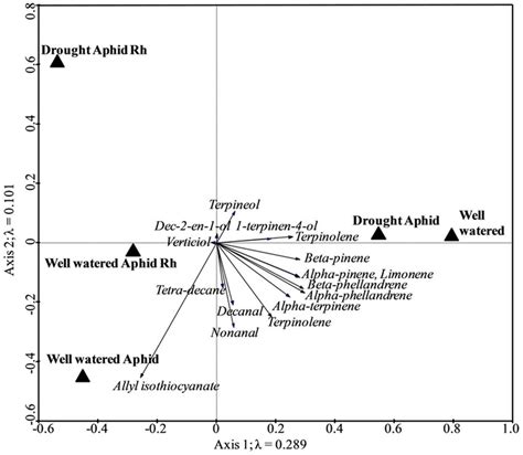 Constrained Ordination Diagram Redundancy Analysis Showing Effects