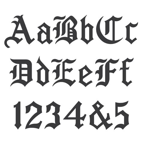 Old English Font Numbers Old English Font Gothic Font Generator