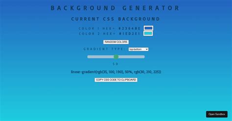 css gradient gen codesandbox