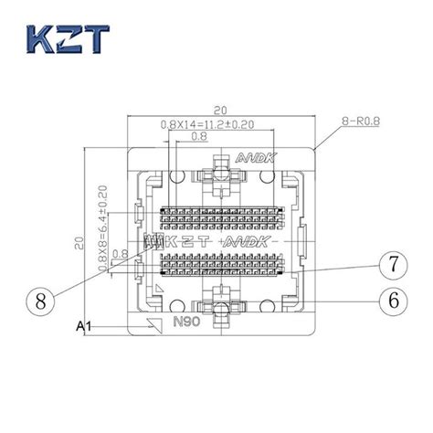 DDR4 0 8 96pin Burn In Socket Ball Pin Pitch 0 8mm DDR DIMM DRAM For DDR Manufacturer Testing