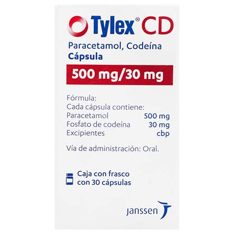 Tylex Cd Paracetamolcodeina Capsulas 500mg30mg Con 30 — Wecare Pharma