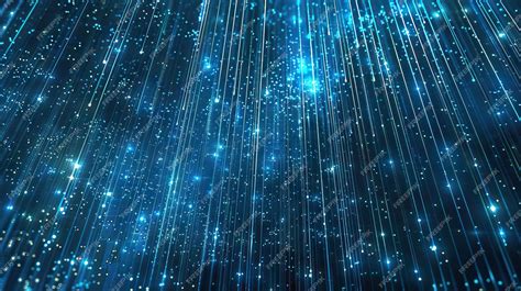 Premium Photo Binary Beams Abstract Blue Background Raster Illustration