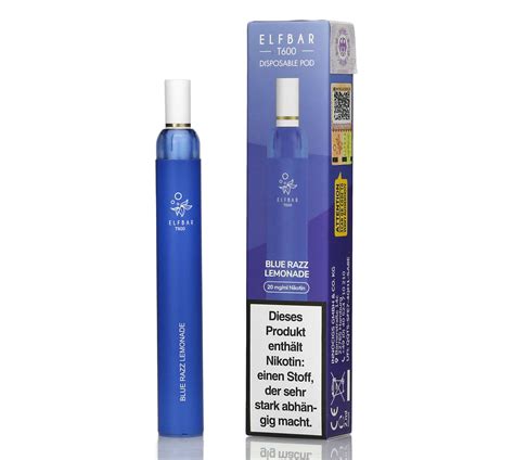 Elf Bar T600 Blue Razz Lemonade Aroma Einweg E Shisha 20mg Nikotin Elwano