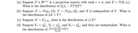 Solved A Suppose P∈rn×n Is A Projection Matrix With Rank R