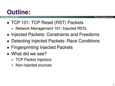 PPT Detecting Forged TCP Reset Packets PowerPoint Presentation Free Download ID 338653