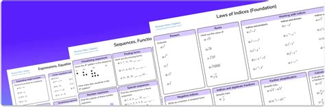 [free] Gcse Maths Algebra Revision Mats Third Space Learning