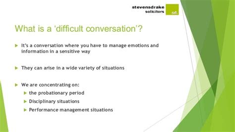Difficult Conversations New Slides
