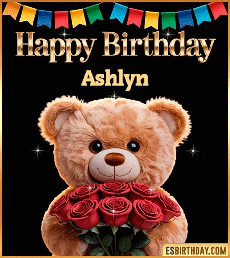 Happy Birthday Ashlyn  🎂 Animated Images Wishes And Music 【27 S】