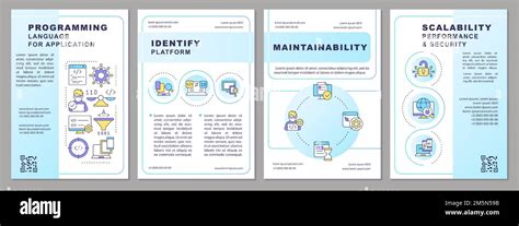 Choosing Right Programming Language Blue Gradient Brochure Template