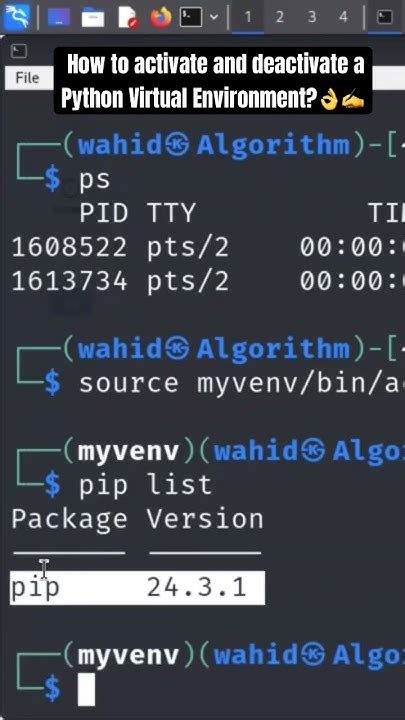 How To Activate And Deactivate A Python Virtual Environment👌 ️ Youtube