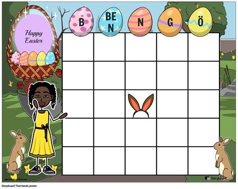 Mutlu Paskalya Yumurtası Avı Masa Oyunu Storyboard