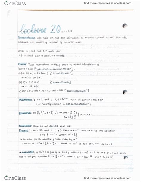 Mathematics 1600ab Lecture 23 32 33 Oneclass