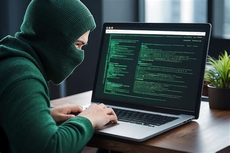 Premium Ai Image Hacker Code In Laptop Cyber Security Privacy Or Hack
