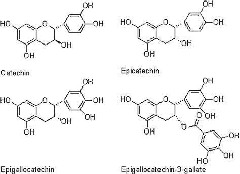 Chemical Structure Of Catechins Download Scientific Diagram