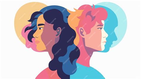 Gender Identity Concept Vector Illustration In Flat Design Premium Ai