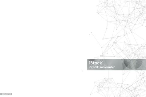 3d Render Loop Of Abstract Technology Plexus Connection Dot Wireframe On White Background Stock