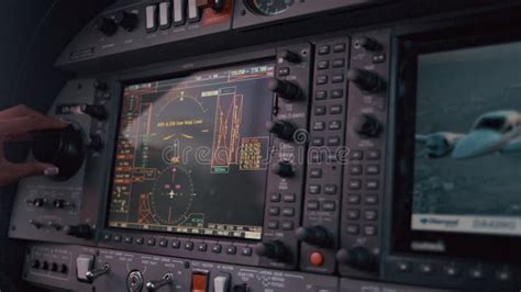 Airplane Cockpit With Flying Command On Control Panel Stock Video Video Of Panel Airborne