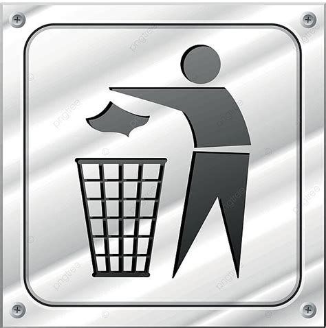 Vector Trash Design Icon Rubbish Waste Bin Vector Rubbish Waste Bin PNG And Vector With