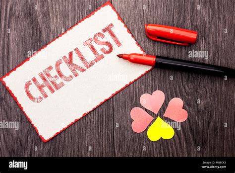 Conceptual Hand Writing Showing Checklist Business Photo Text Todolist List Plan Choice Report