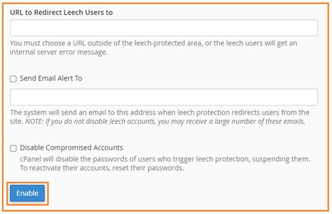 How To Enable Leech Protection In Cpanel