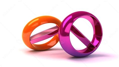 Symbolizing Same Sex Love Isolated White Displays 3d Render Of Men As Gay Gender Symbols