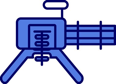 Machine Gun Vector Icon 18817454 Vector Art At Vecteezy