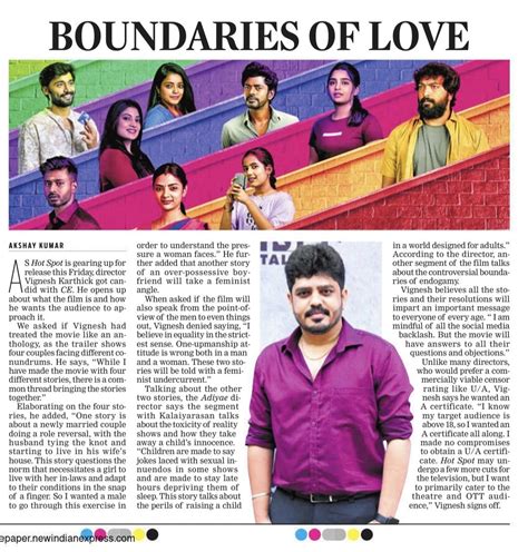 akshay s on linkedin had a fun chat with director vignesh karthick on his hot spot movie looks…