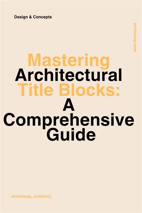 Understanding Architectural Title Blocks Archisoup Title Block Architecture Portfolio
