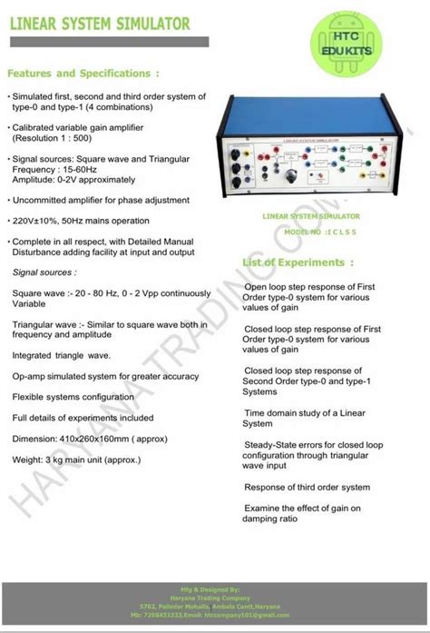 Linear System Simulator Model Name Number Icls5 At ₹ 9600 In Ambala