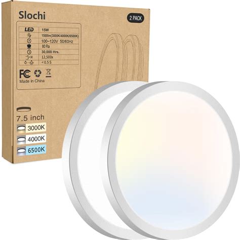 Led Flush Mount Ceiling Light Fixture 100w Equivalent Modern Kitchen