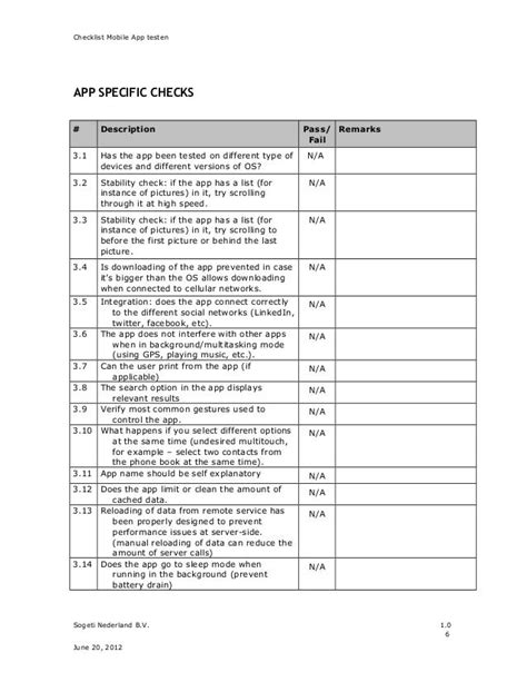 Mobile App Testing Checklist Excel The Mobile Testing Checklist Micro
